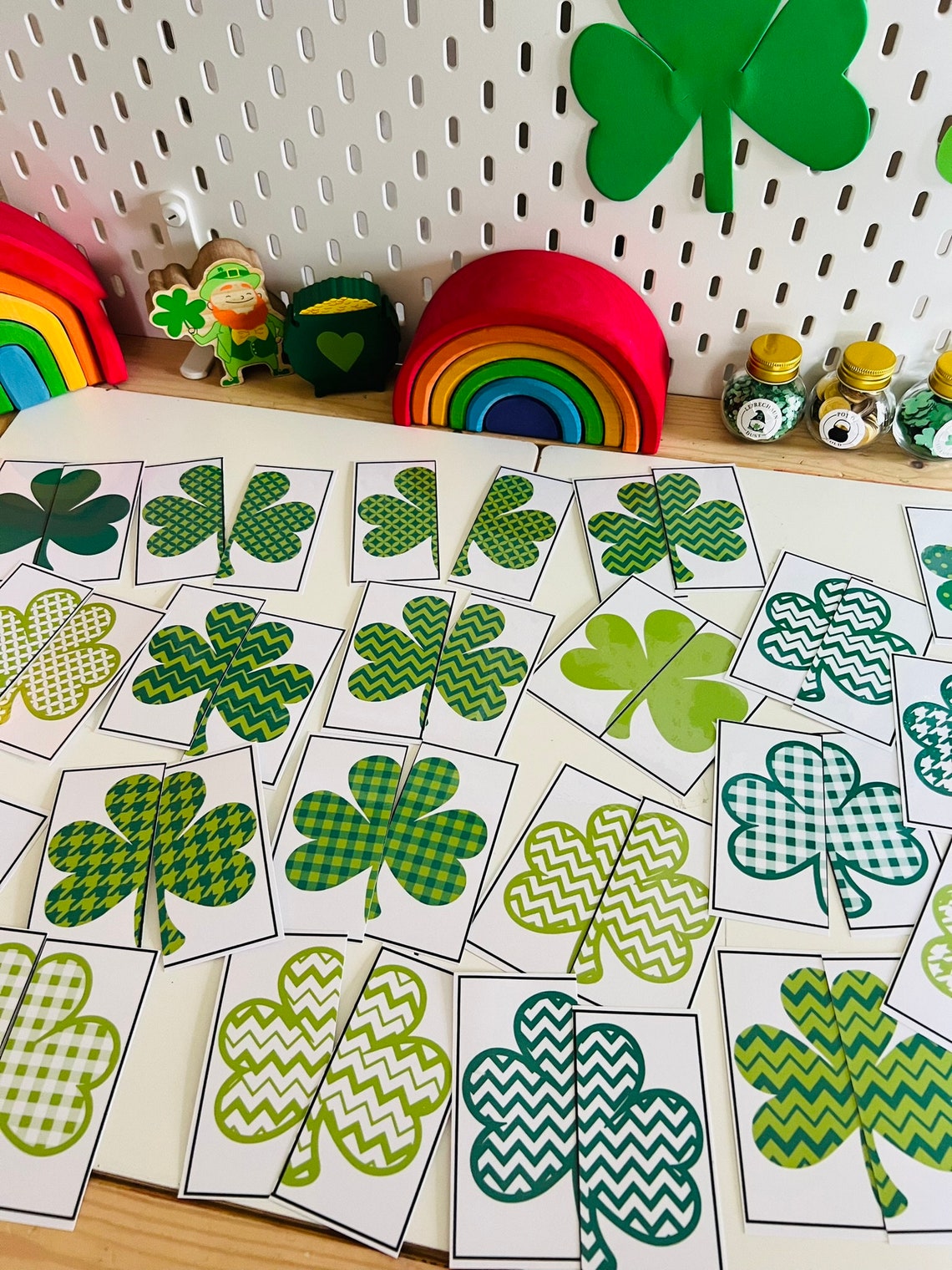 Shamrock Match, Preschool Worksheets, Preschool Printable, Kindergarten ...