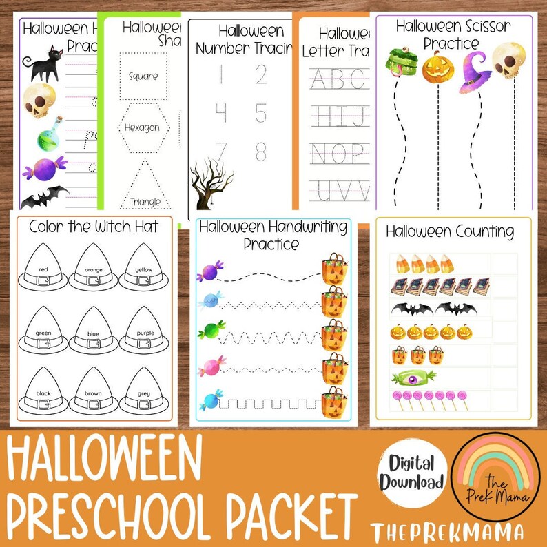 Halloween Preschool Packet Halloween Preschool Printable - Etsy
