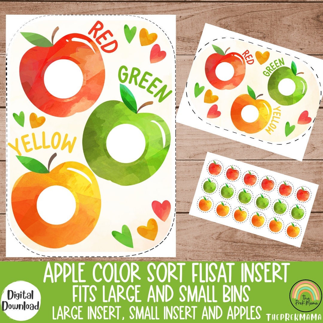 Apple Color Sort Flisat Insert Fall Flisat Insert Flisat - Etsy