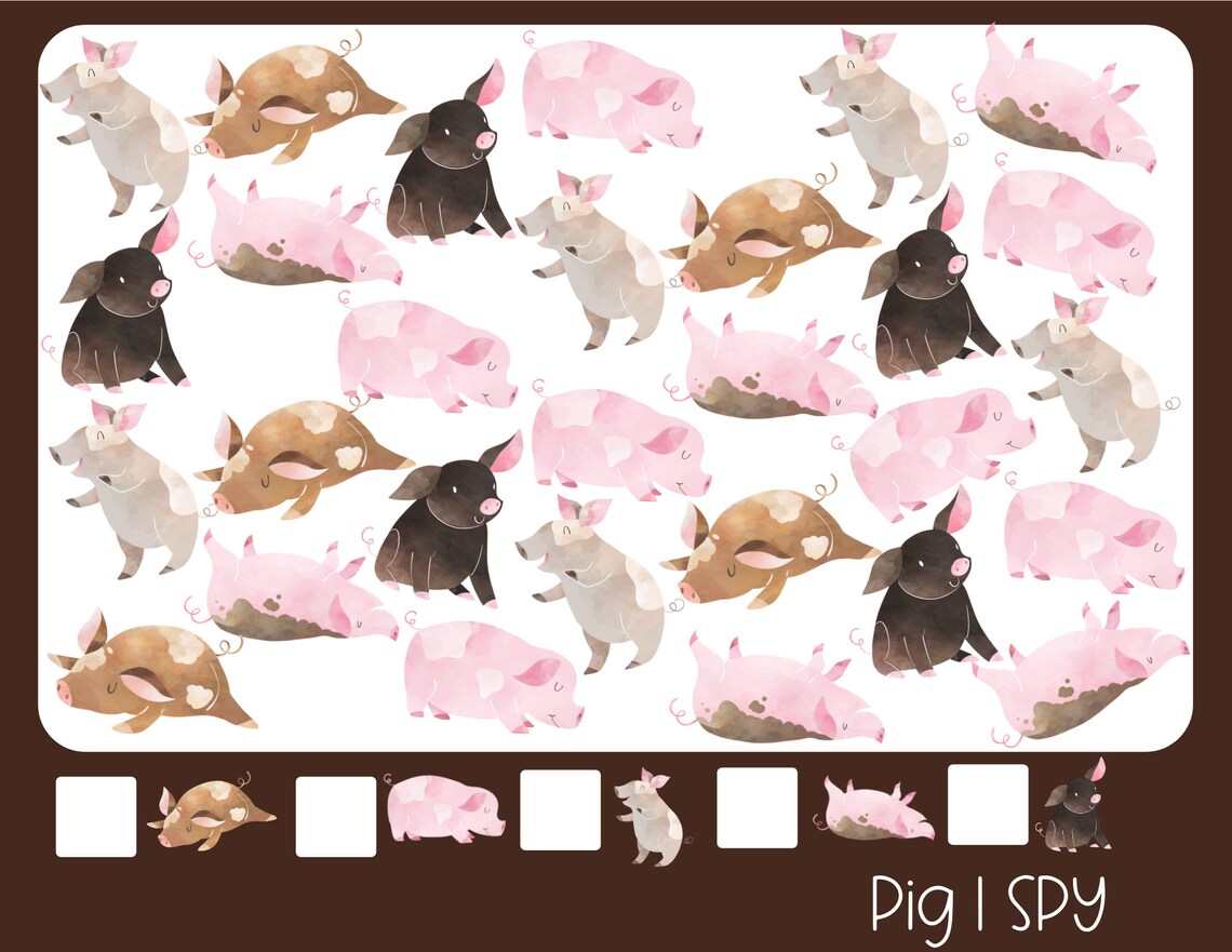 FARM I Spy Preschool Printable Preschool Worksheets Busy | Etsy