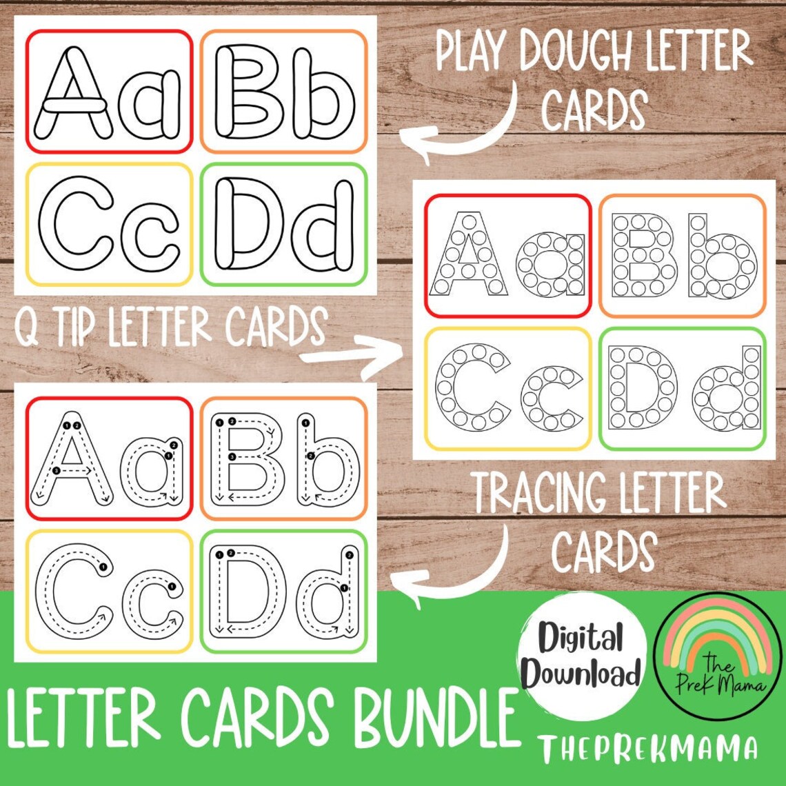 Tracing Card Bundle Preschool Activity Preschool Math - Etsy