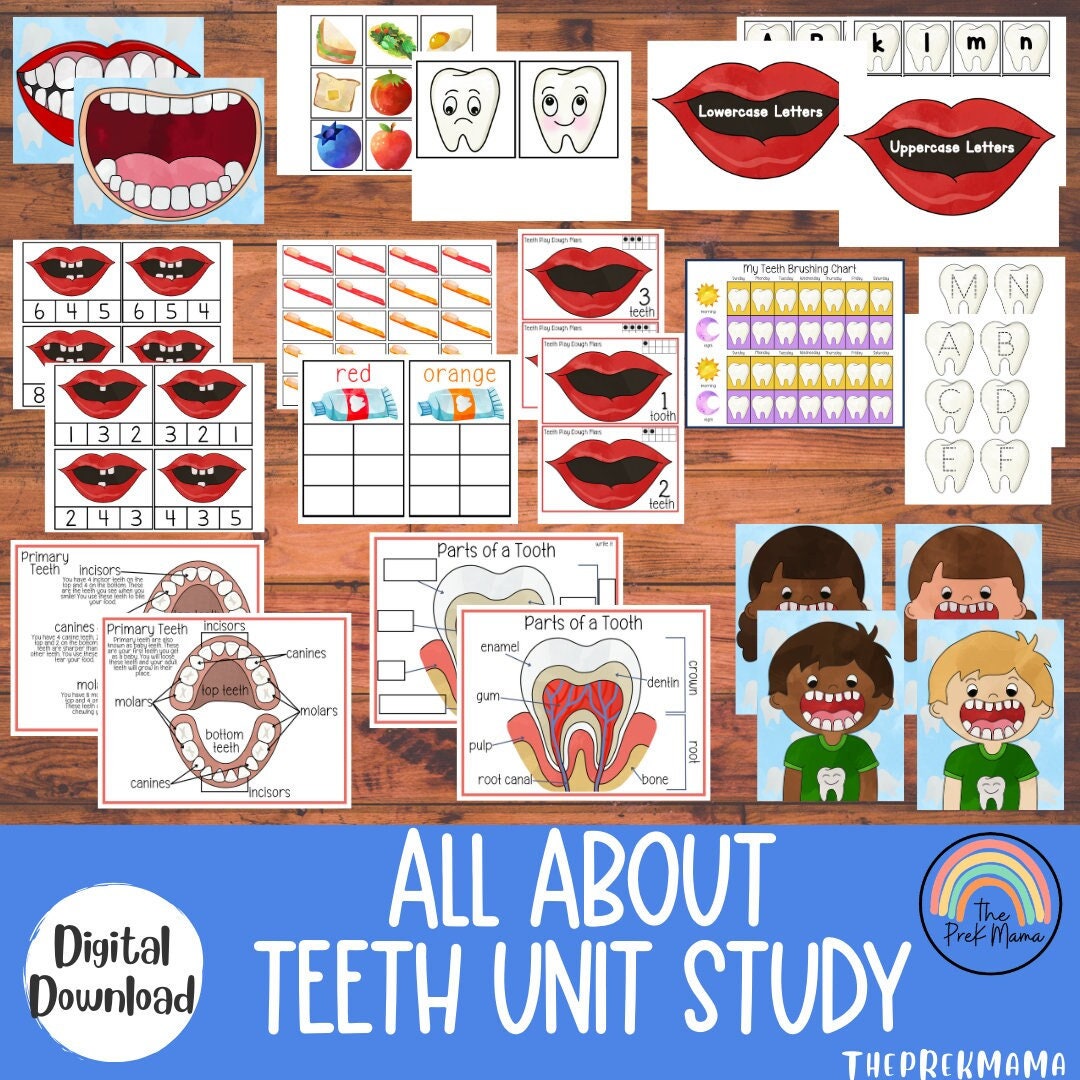 All About Teeth Unit Study, Preschool Curriculum, Preschool Printable ...