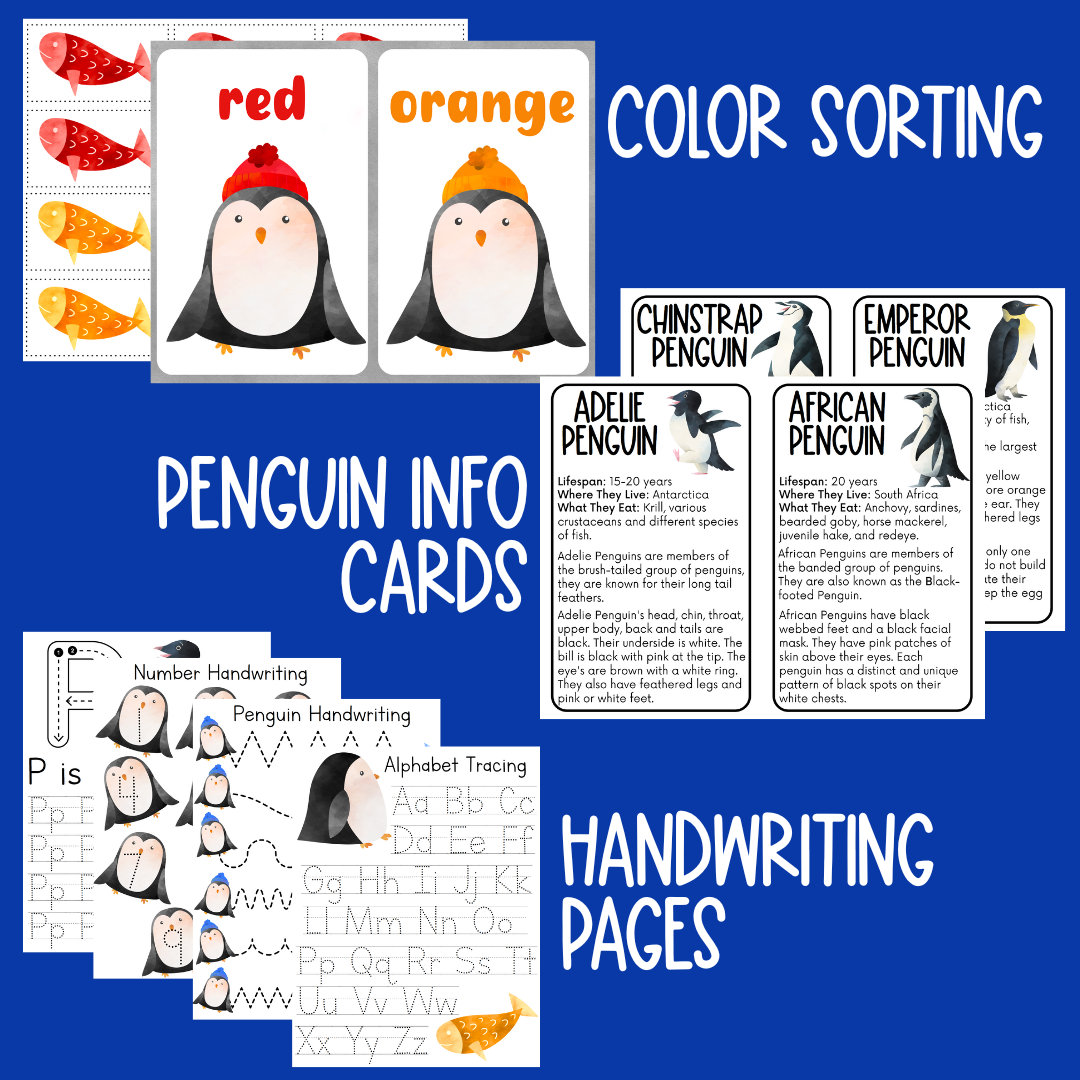 Penguin Unit Study Homeschool Learning Materials Educational - Etsy