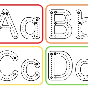 Letter Tracing Cards, Preschool Activity, Homeschool Printable ...