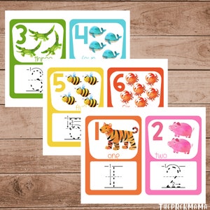 Number Tracing Cards 1-20, Classroom Décor, Preschool Math ...