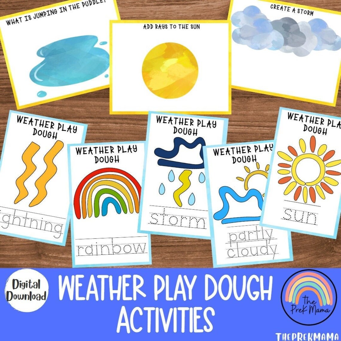 Weather Play Dough Activities Weather Preschool Printable - Etsy