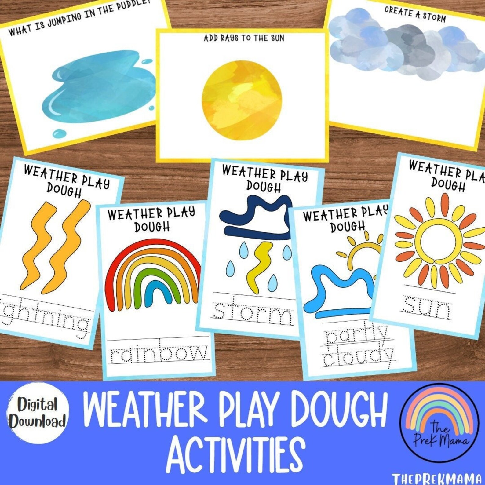 Weather Play Dough Activities Weather Preschool Printable - Etsy