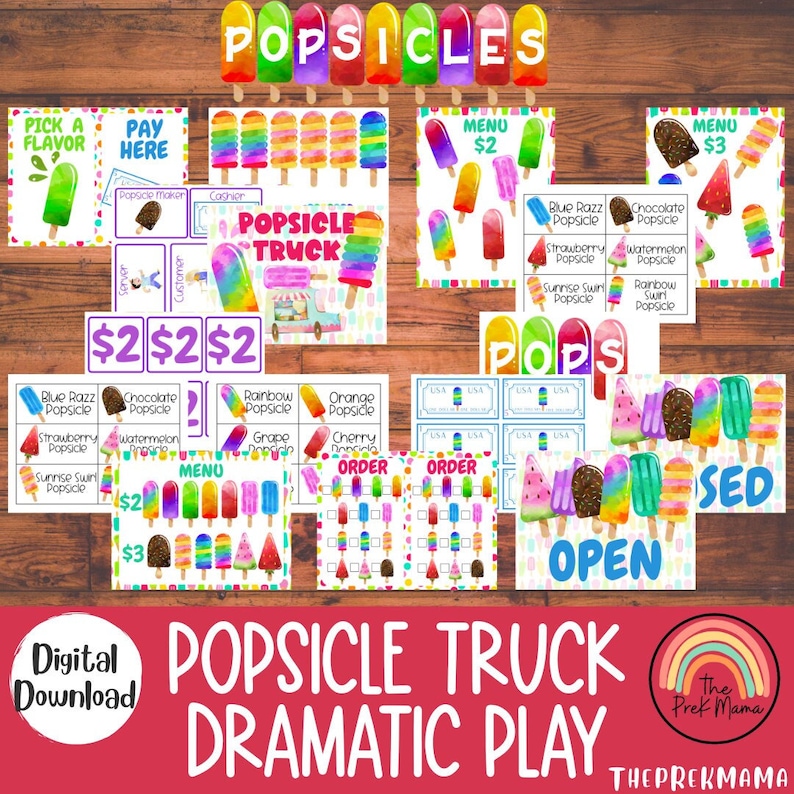 Popsicle Truck Dramatic Play Pretend Play Classroom Dramatic - Etsy
