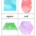 Shape Flash Cards, 3 Part Montessori Cards, Preschool Printables ...