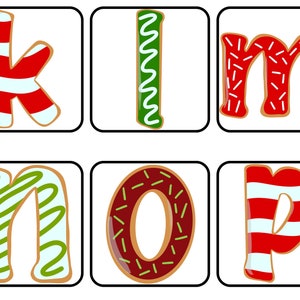 Christmas Cookie Alphabet and Numbers, Preschool Printable, Christmas ...