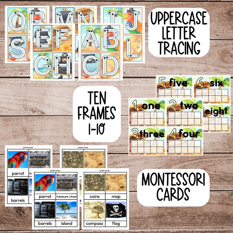 Pirate Bundle, Preschool Activities, Preschool Printable, Montessori ...