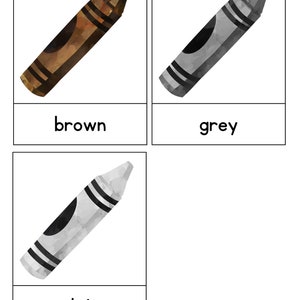 Montessori 3 Part Color Cards Preschool Printable | Etsy