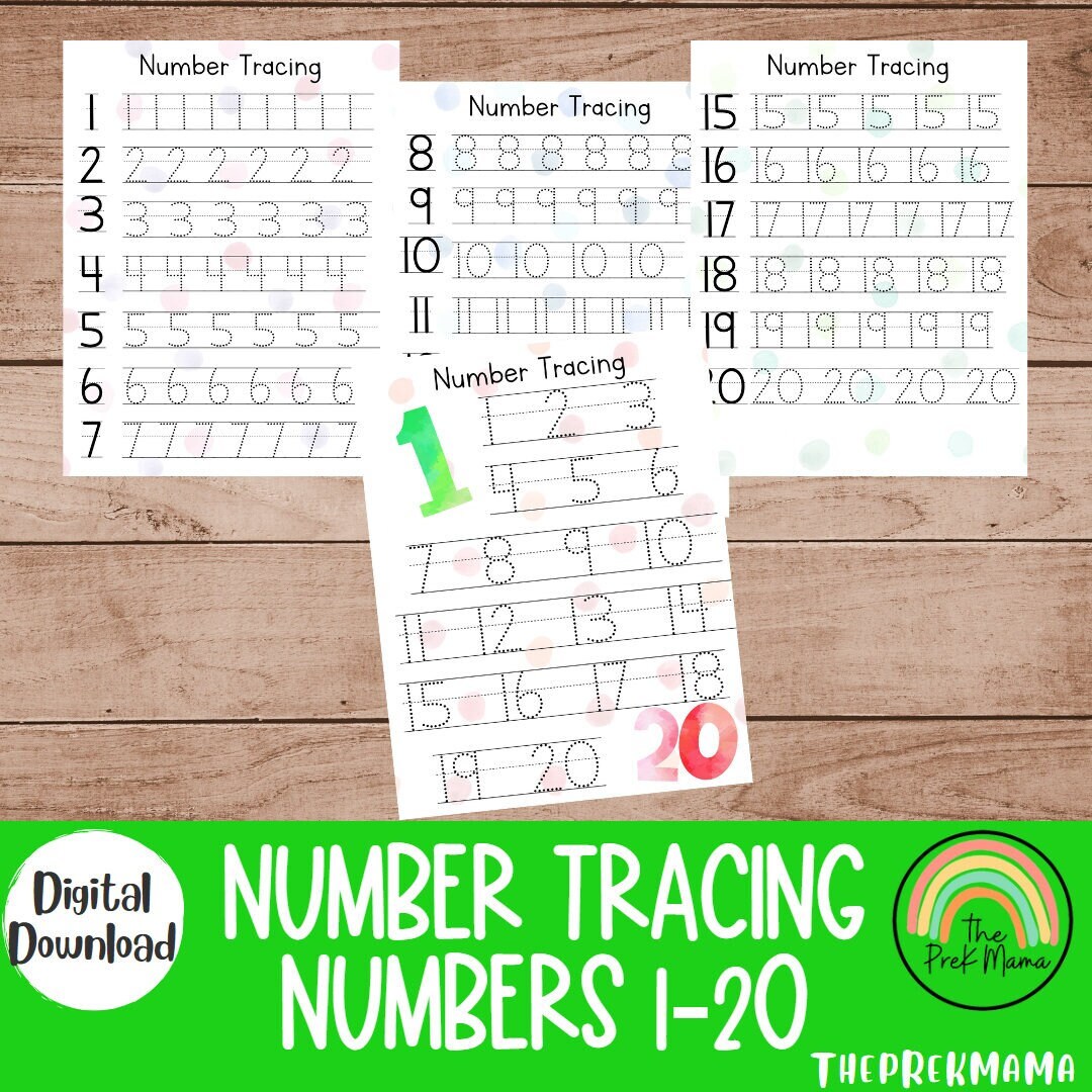 Number Tracing Worksheets, Preschool Printable, Preschool Worksheet ...