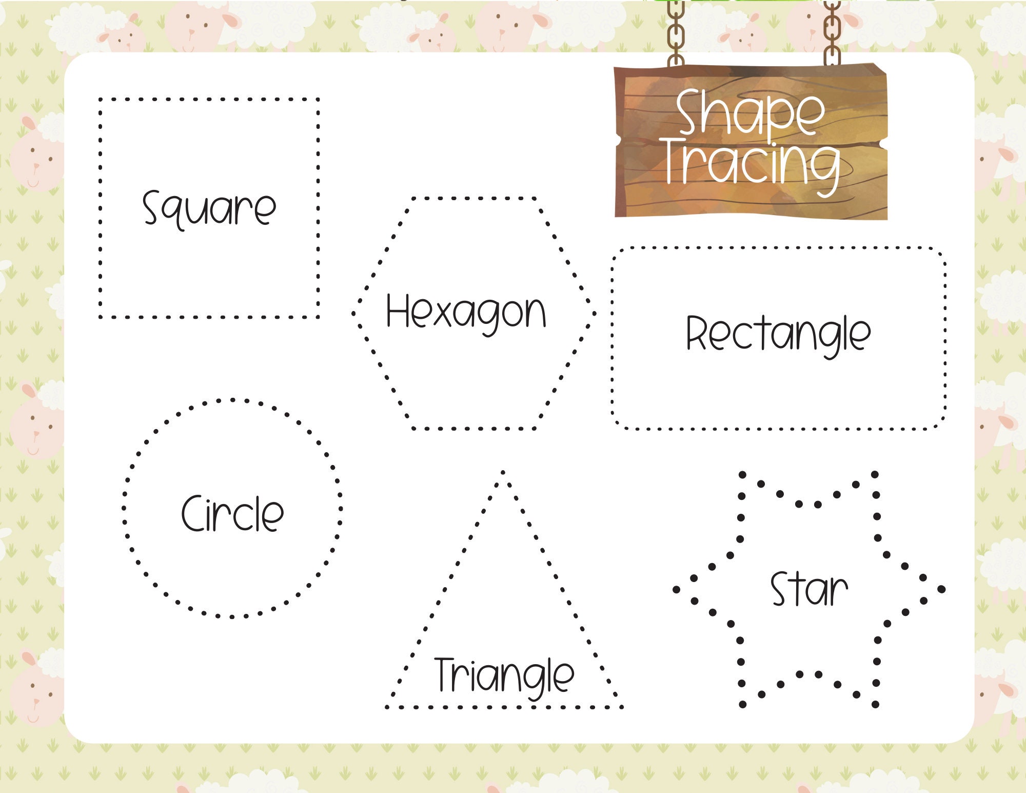 FARM Tracing Worksheets Preschool Handwriting Practice Pre-k - Etsy