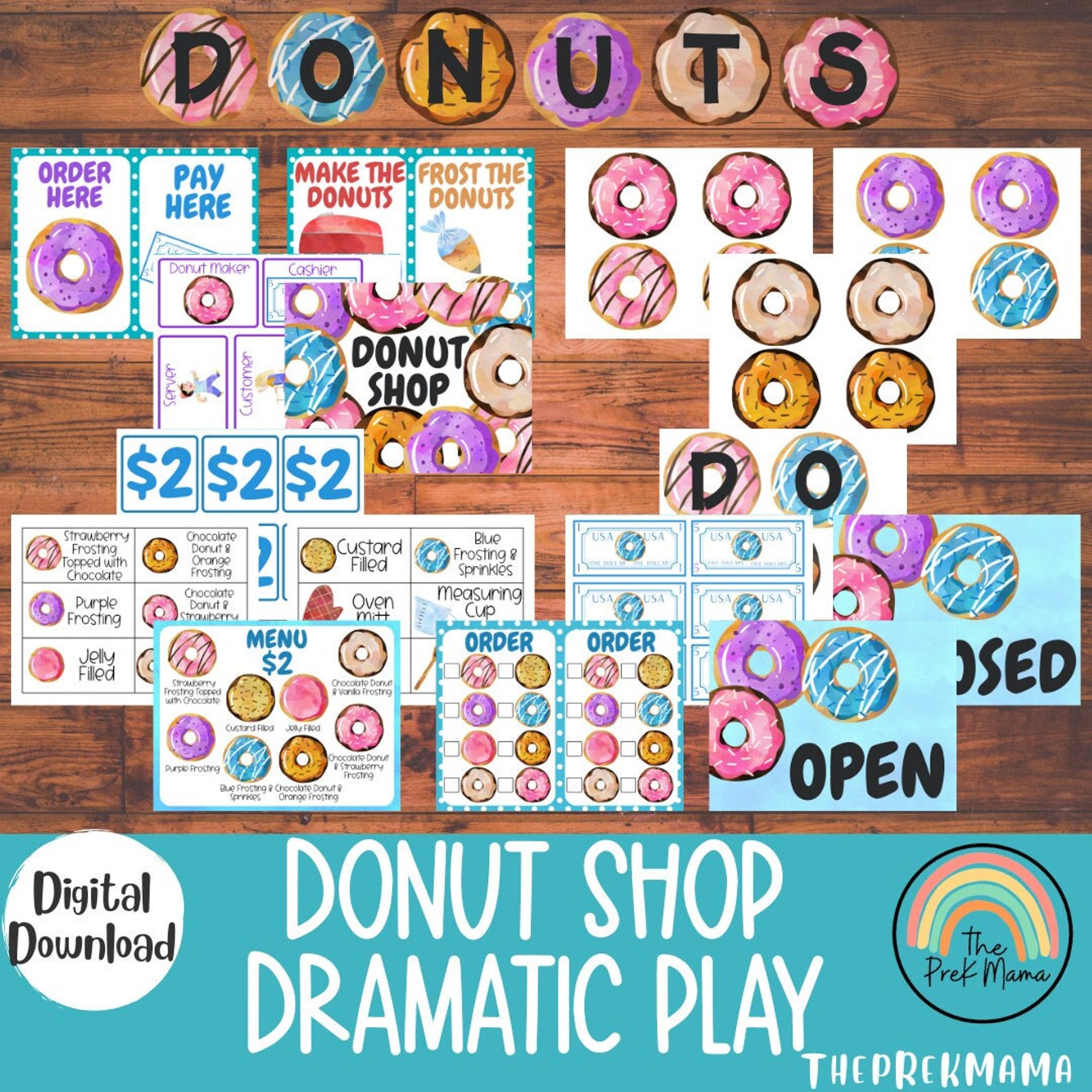Donut Shop Dramatic Play Pretend Play Classroom Dramatic - Etsy
