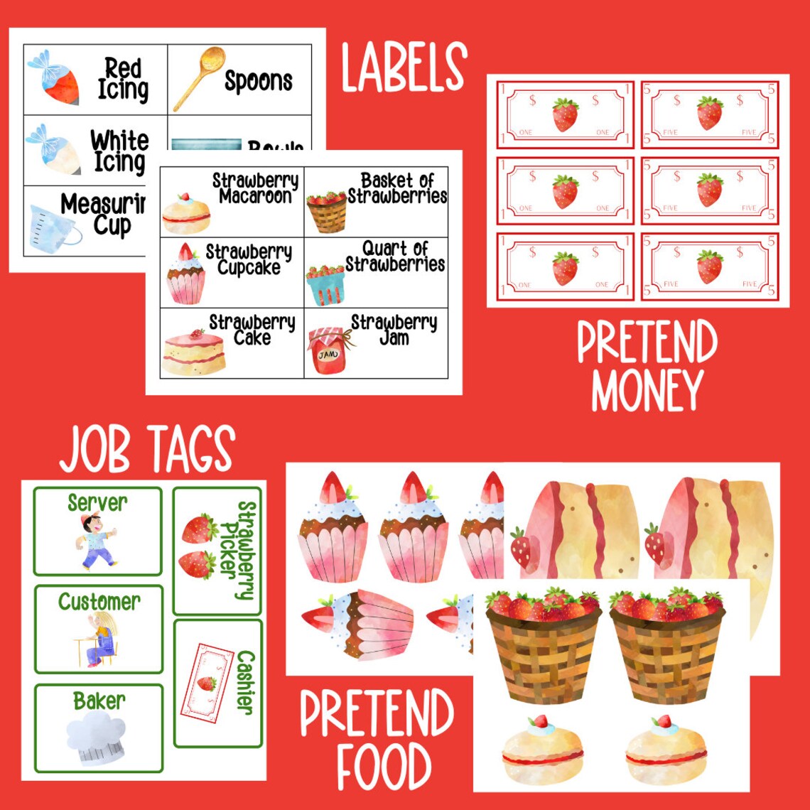 Strawberry Dramatic Play, Pretend Play, Classroom Dramatic Play, Home ...
