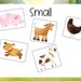 FARM Sorting by Size Big & Small Montessori Printable - Etsy