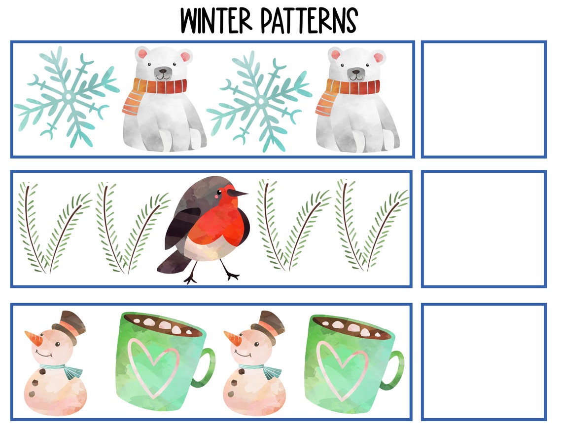 Winter Patterns, Homeschool Resources, Montessori Materials, Homeschool ...