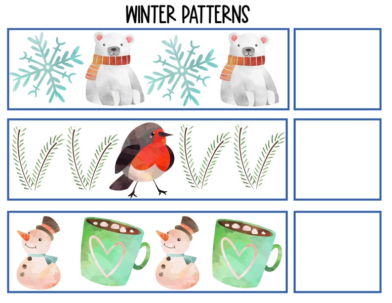 Winter Patterns, Homeschool Resources, Montessori Materials, Homeschool ...