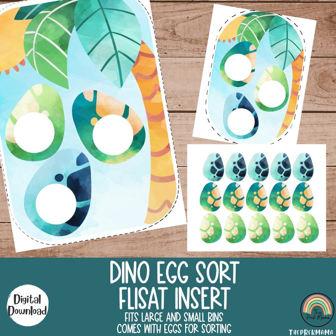 Dino Egg Sort Flisat Insert, Flisat Table, Flisat Insert Printable ...