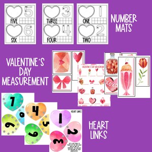 Valentine's Day Math Bundle, Preschool Printable, Valentines Pintables ...