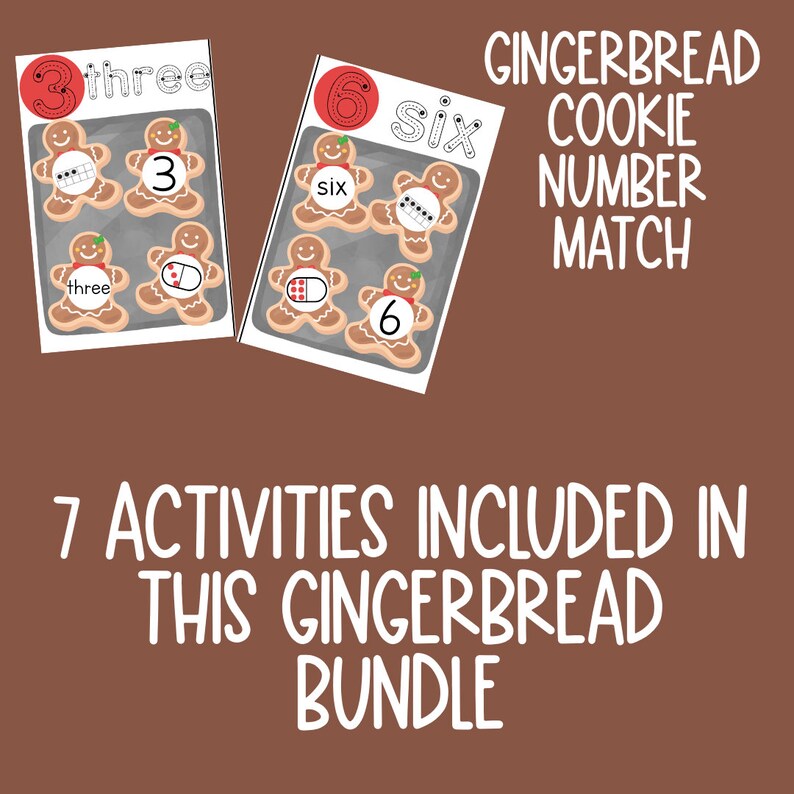 Gingerbread Bundle, Christmas Preschool Printable, Homeschool Printable ...