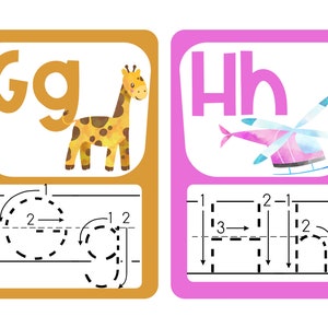 Letter Tracing Cards, Preschool Printable, Preschool Worksheet, Tracing ...