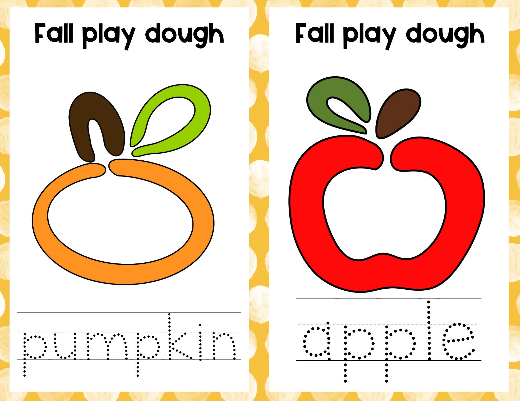 Fall Autumn Play Dough Activities, Play Dough Printable, Homeschool ...