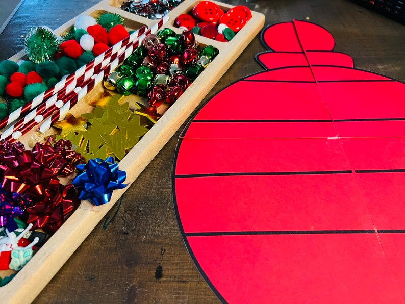 Christmas Loose Parts Cards Montessori Materials Sensory - Etsy