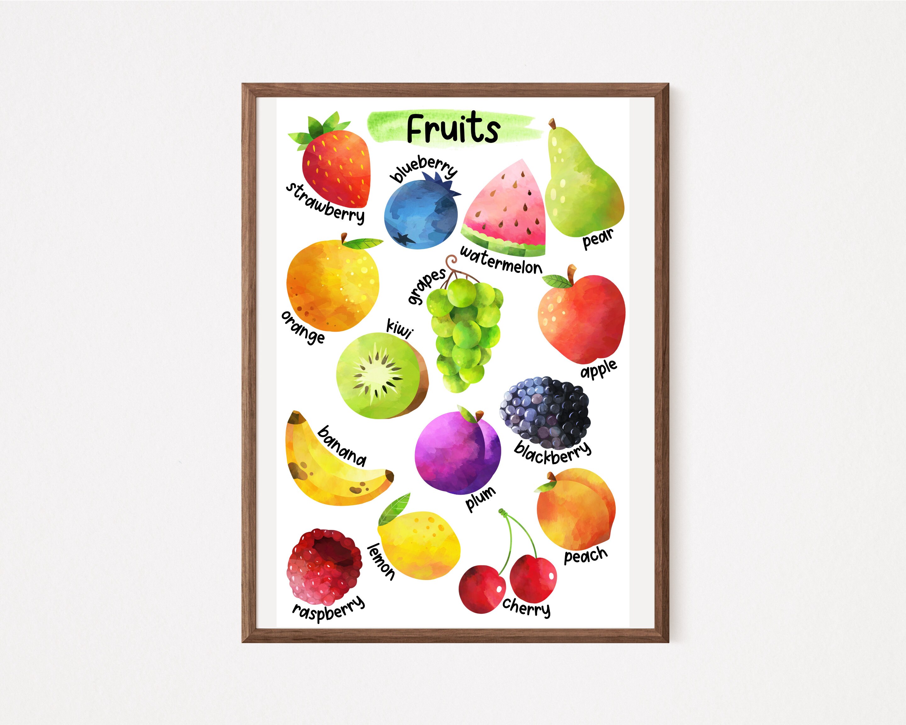 Fruit and Vegetable Poster, Educational Poster, Classroom Décor ...