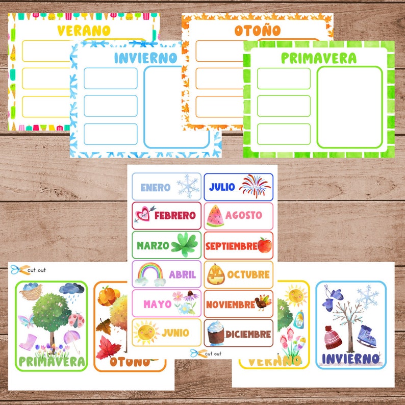 Months of Each Season in Spanish, Circle Time, Preschool Curriculum ...