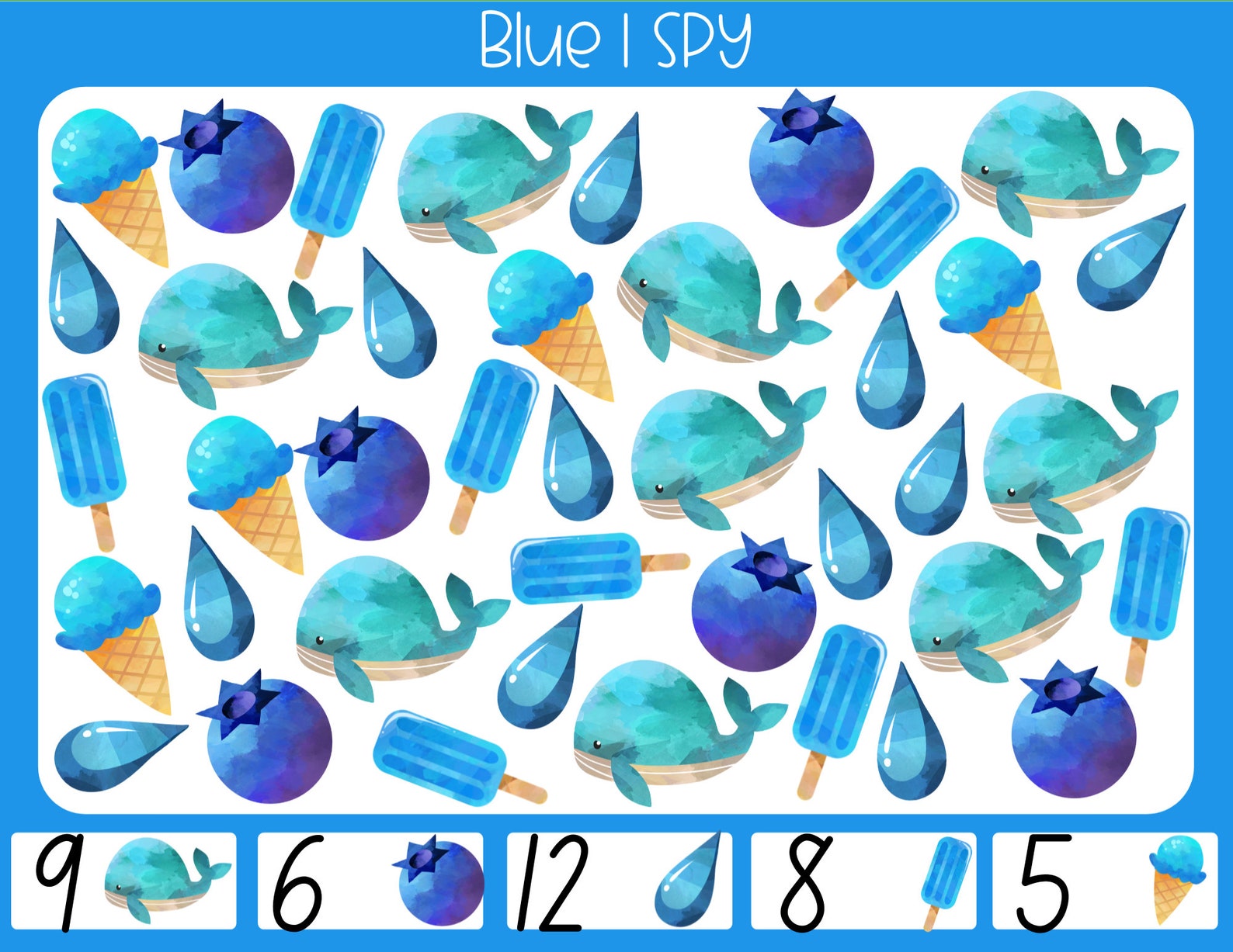 Color I Spy Game Preschool Worksheet Preschool Printable | Etsy