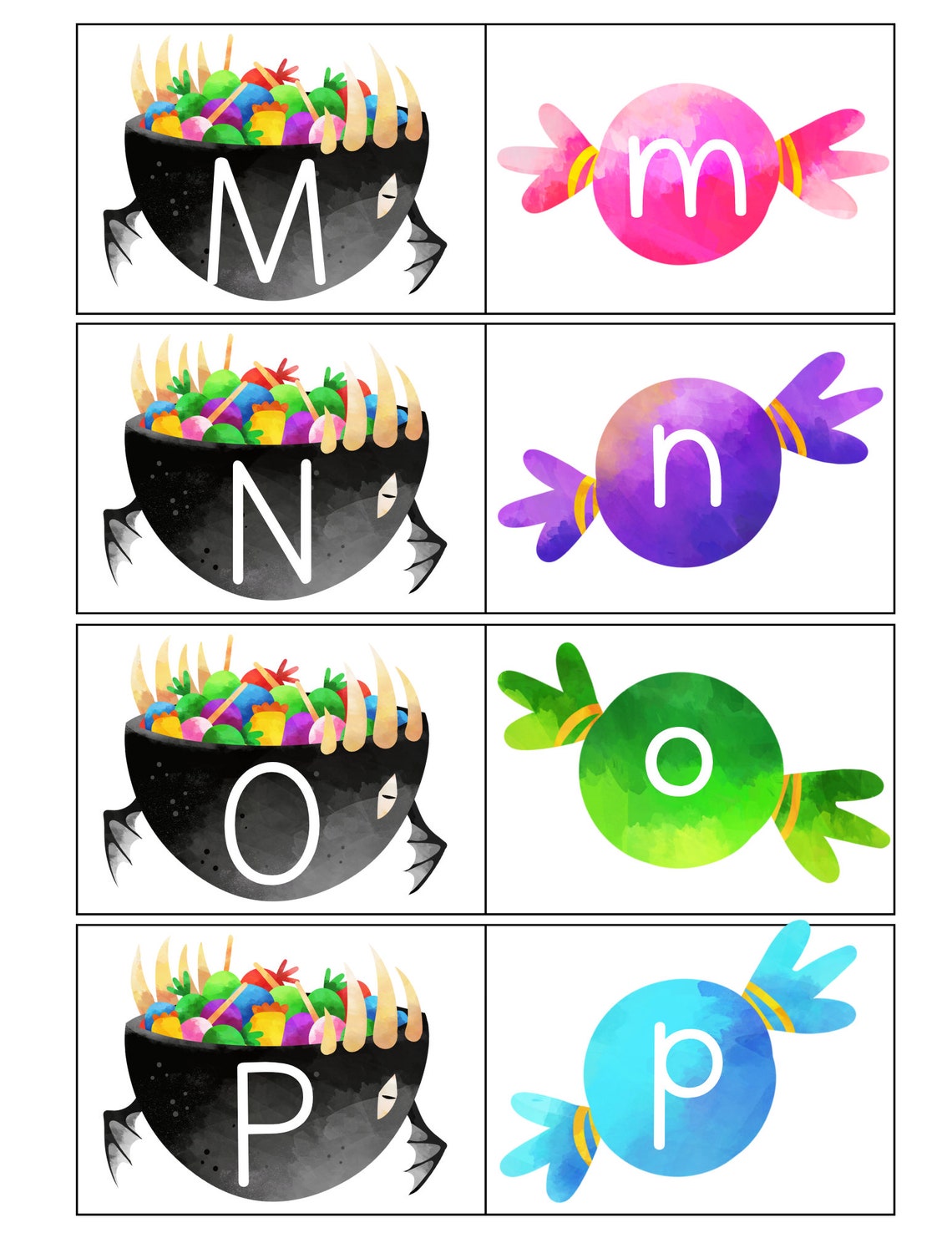 Halloween Alphabet Match Halloween Preschool Printable - Etsy