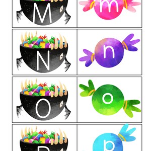 Halloween Alphabet Match, Halloween Preschool Printable, Alphabet ...