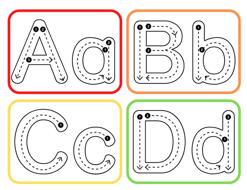 Tracing Card Bundle Preschool Activity Preschool Math - Etsy