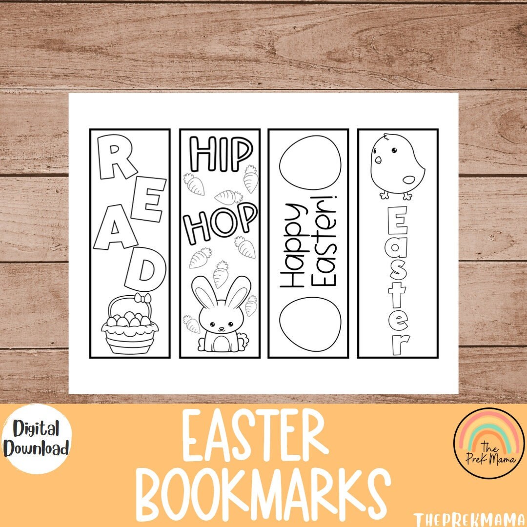 Easter Bookmarks, Coloring Bookmarks, Kids Bookmarks, DIY Bookmarks ...