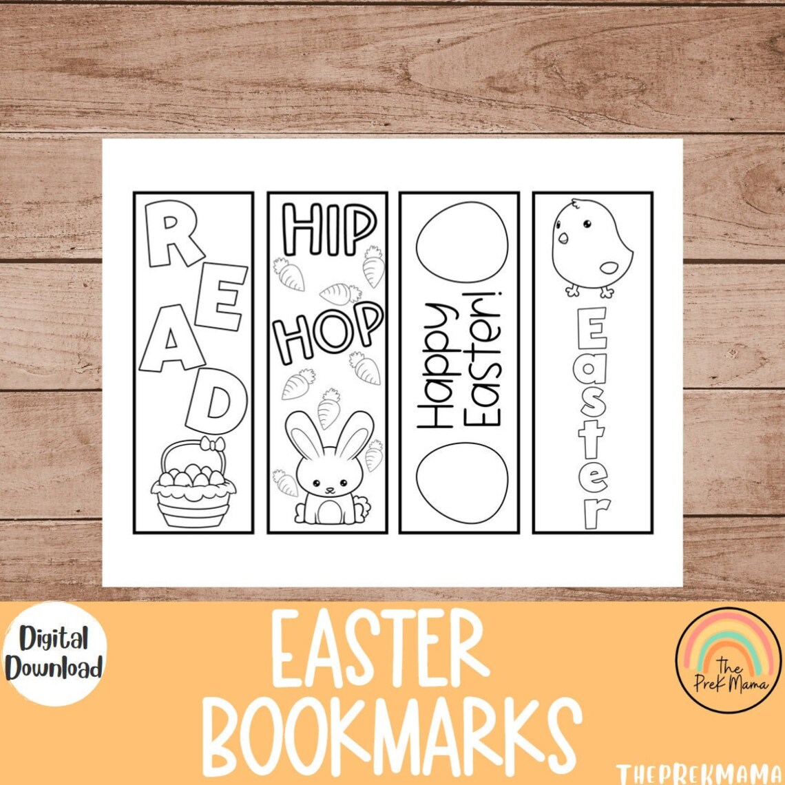 Easter Bookmarks Coloring Bookmarks Kids Bookmarks DIY - Etsy