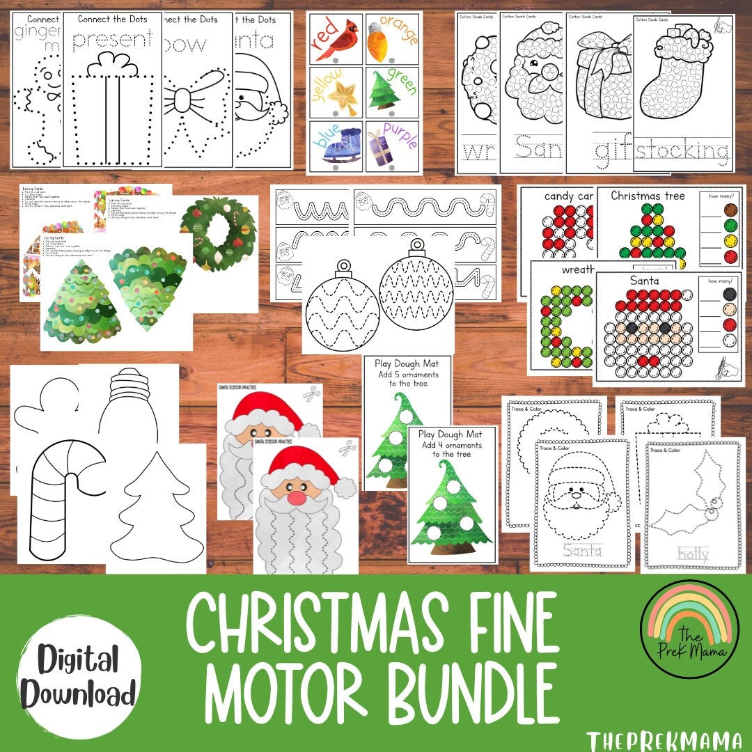 Christmas Fine Motor Bundle, Preschool Fine Motor, Christmas Activities ...