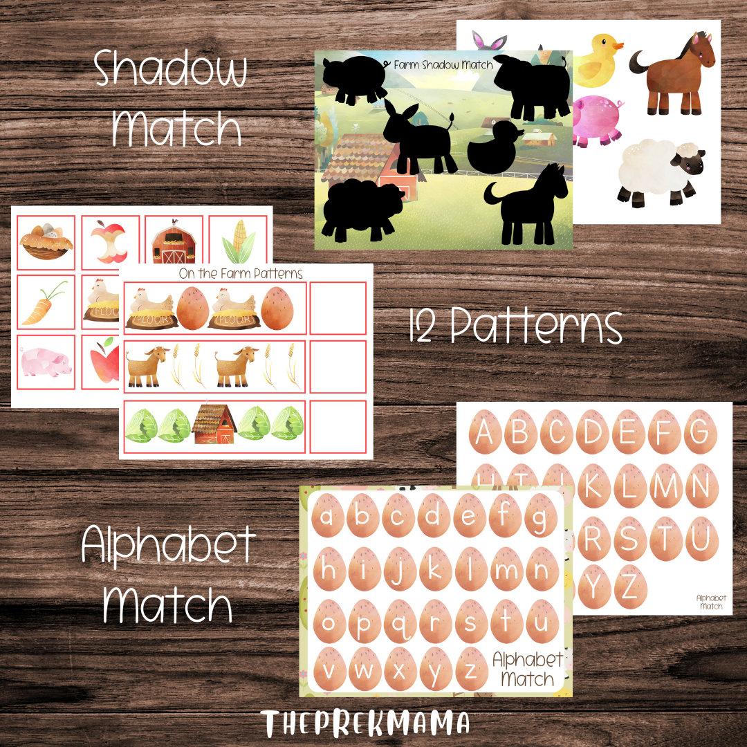 FARM Busy Book, Montessori Homeschool Printable, Preschool Printable ...