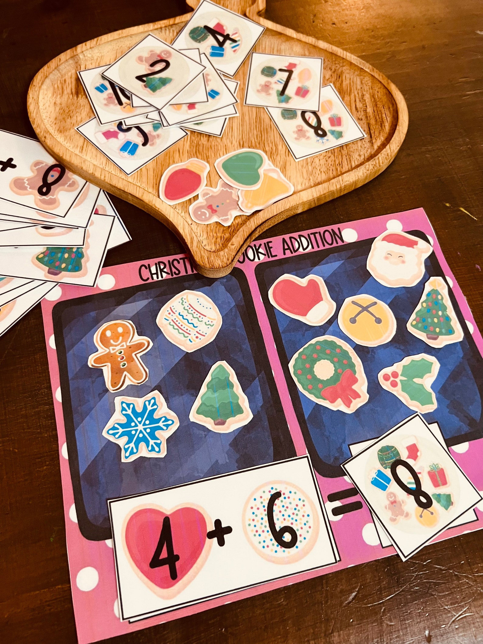 Christmas Cookie Addition Christmas Math Christmas Preschool - Etsy