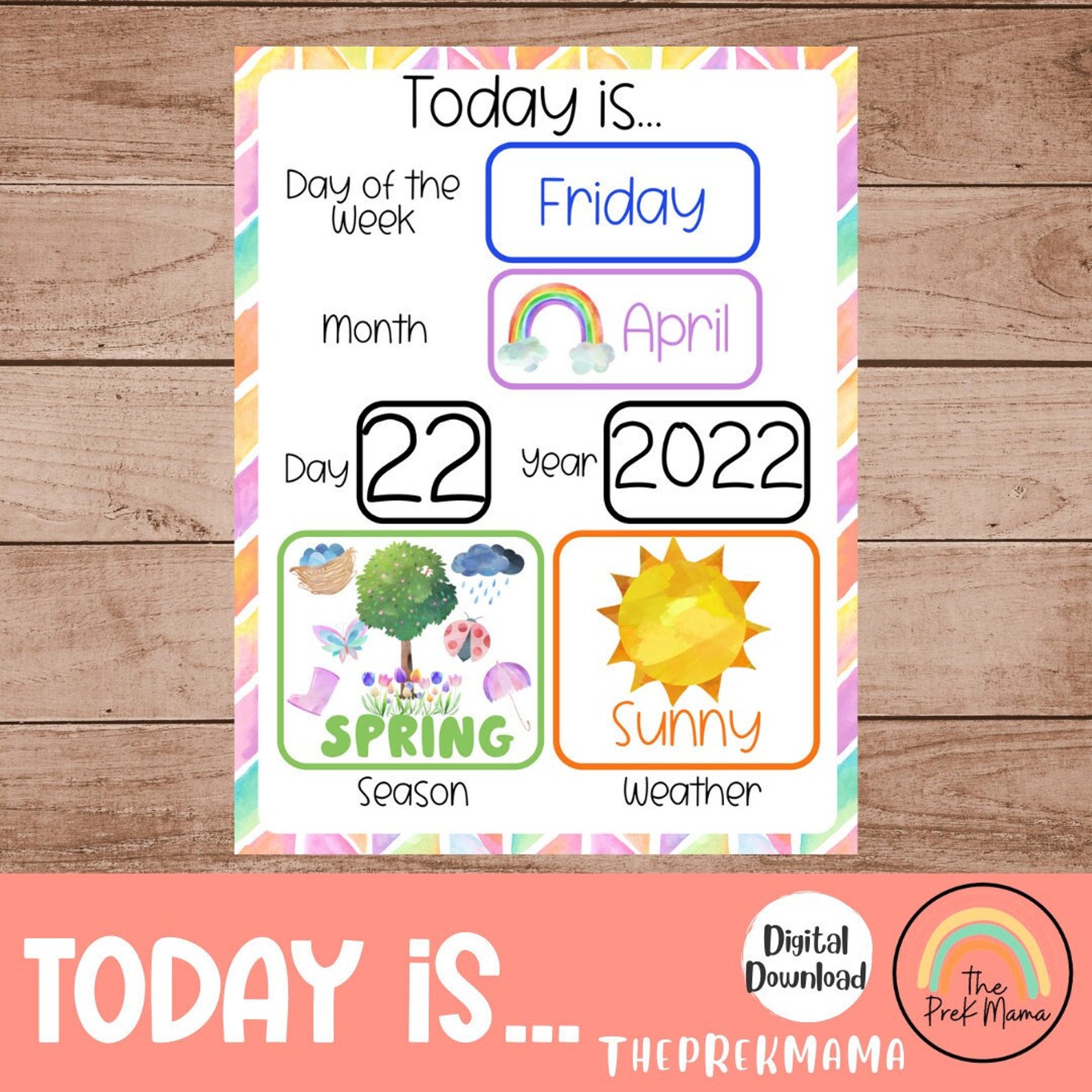 Today is Calendar Circle Time Preschool Curriculum - Etsy