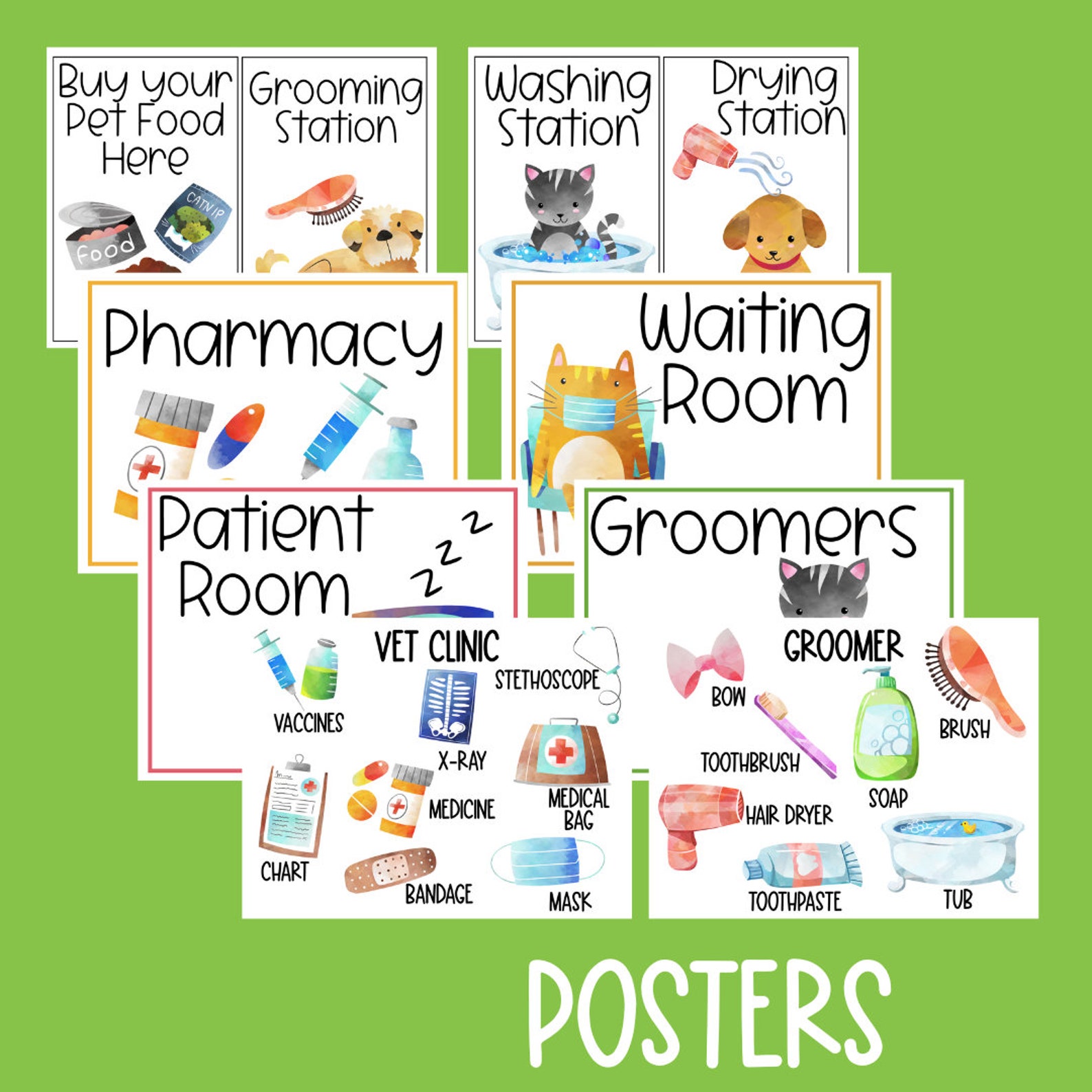 Vet Clinic Dramatic Play, Pretend Play, Classroom Dramatic Play, Home ...