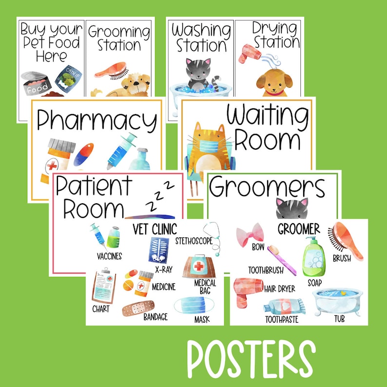 Vet Clinic Dramatic Play, Pretend Play, Classroom Dramatic Play, Home ...