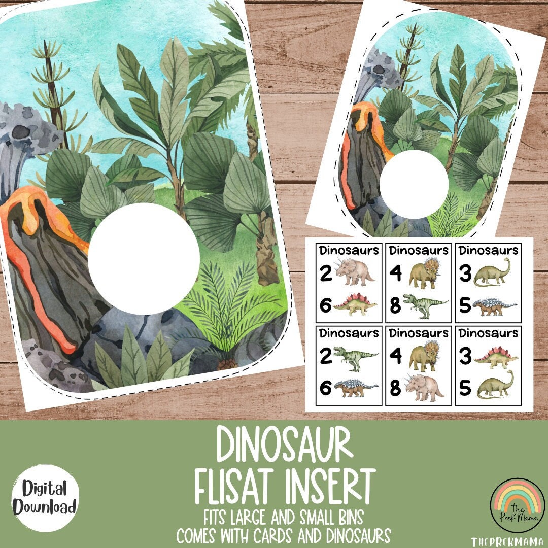 Dinosaur Flisat Inserts, Flisat Table, Flisat Insert Printable, Flisat ...
