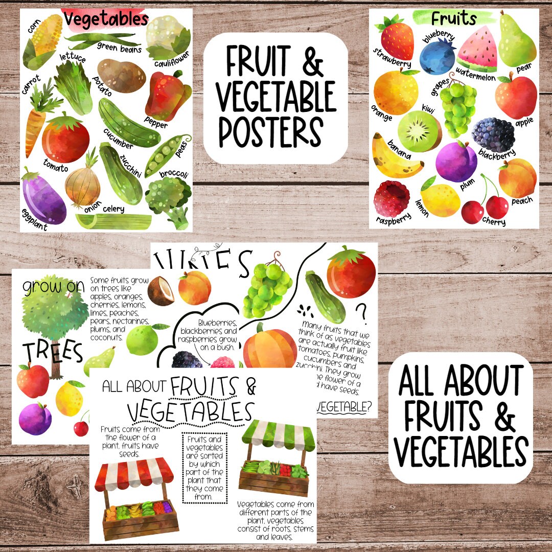 Fruit and Vegetable Unit Study, Homeschool Learning Materials ...