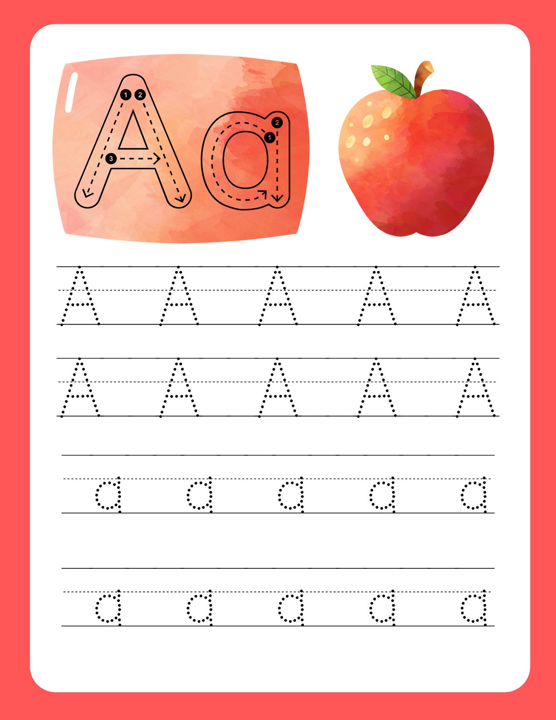 Alphabet Handwriting Practice Letter Tracing Preschool - Etsy