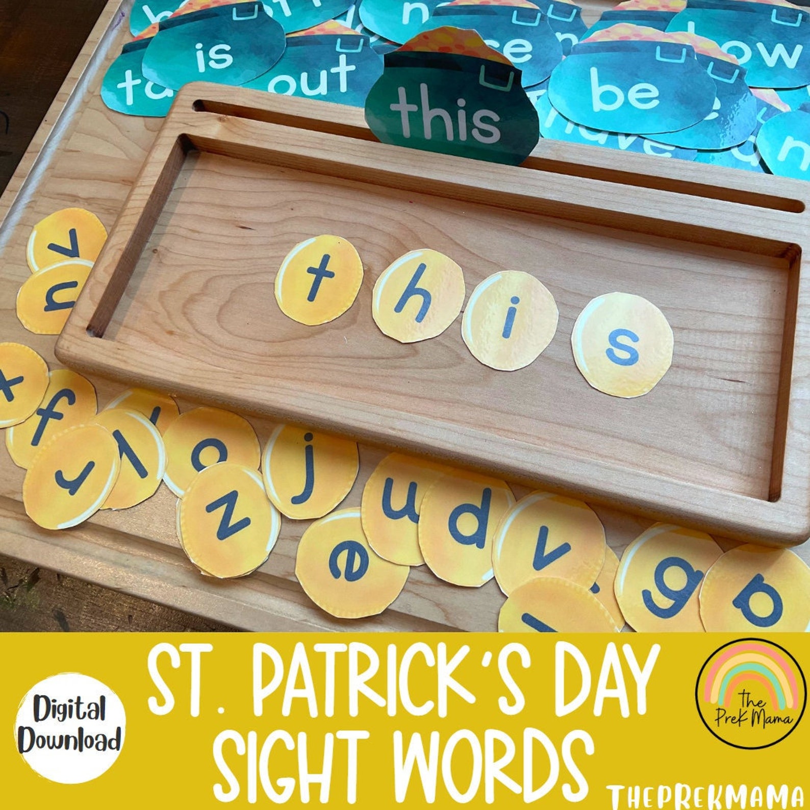 St. Patrick's Day Sight Words Preschool Worksheets Busy - Etsy