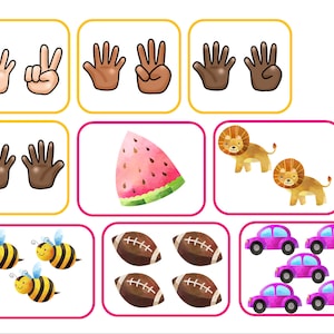 Number Board Matching Numbers 1-10, Preschool Math, Preschool Printable ...