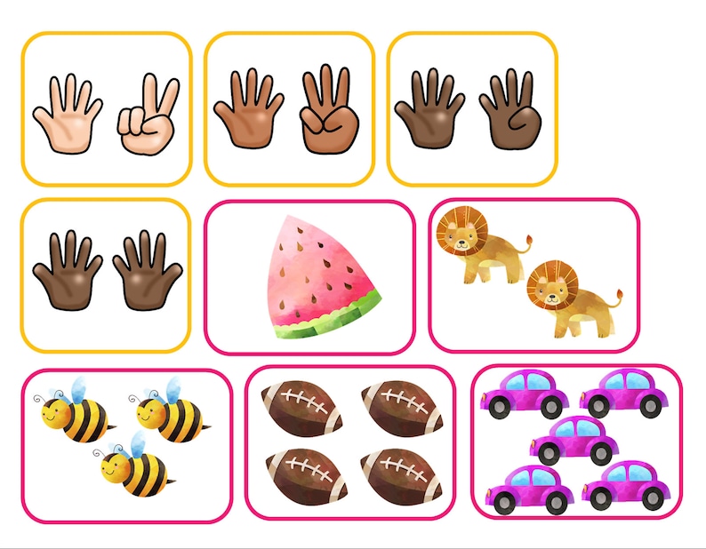 Number Board Matching Numbers 1-10, Preschool Math, Preschool Printable ...