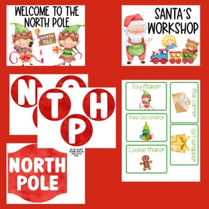 North Pole Santa's Workshop Dramatic Play, Pretend Play, Classroom ...